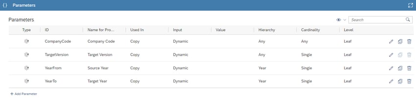 SAP Analytics Cloud planning functions: Fill values of a data action